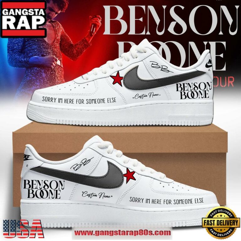 Benson Boone’s American Heart World Tour 2025 Black White Custom Air ...