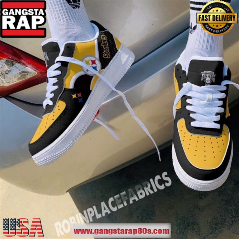 NFL Pittsburgh Steelers Team Logo Unique Air Force 1 Shoes Running Sneakers
