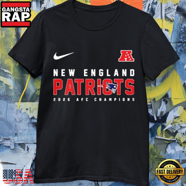New England Patriots 2026 AFC Champions Super Bowl Logo Victory T-Shirt