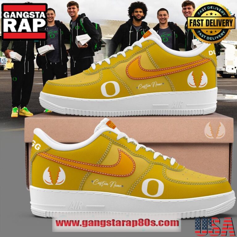 Oregon Ducks Fit for flight Go Ducks Custom Air Force 1 Running ...